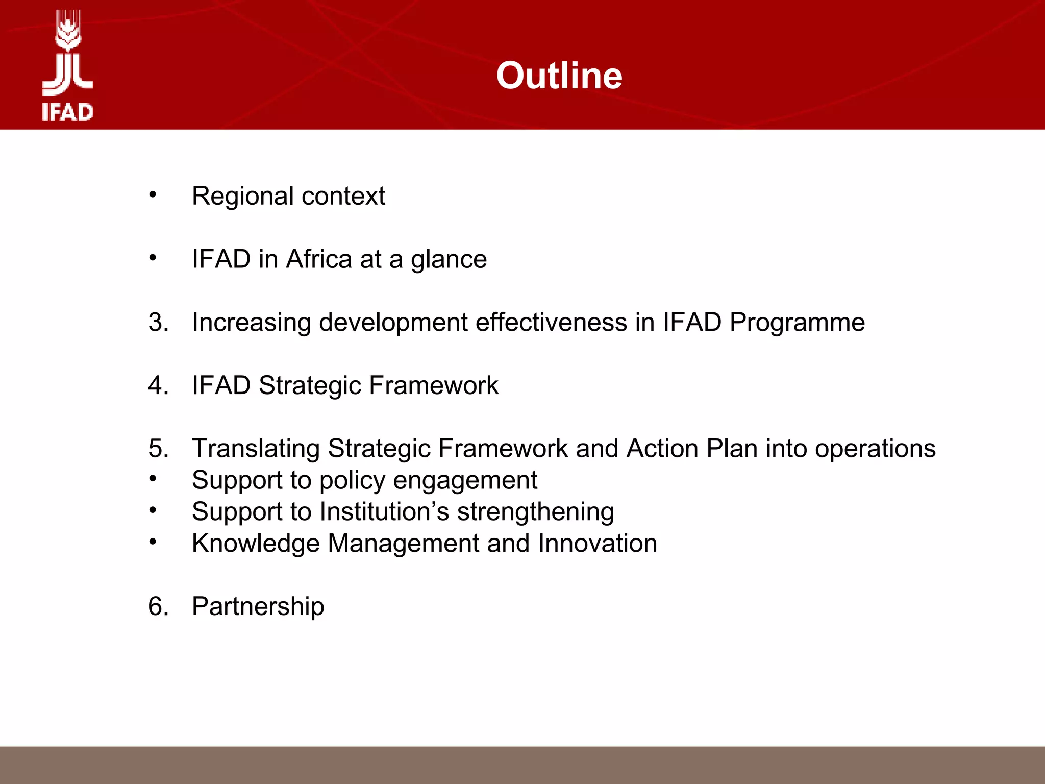 Implementation of Advancing African Agriculture: An IFAD Perspective | PPS
