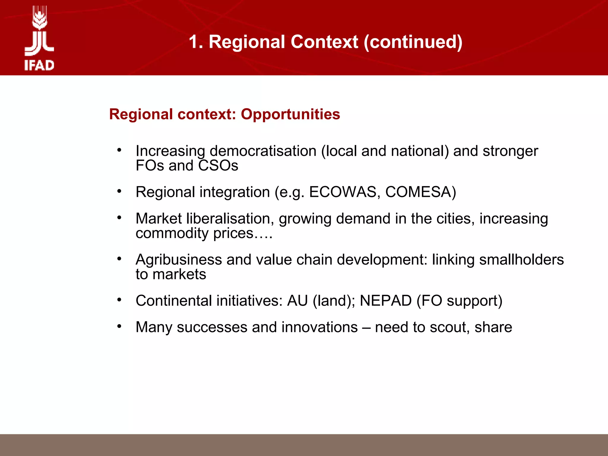 Implementation of Advancing African Agriculture: An IFAD Perspective | PPS