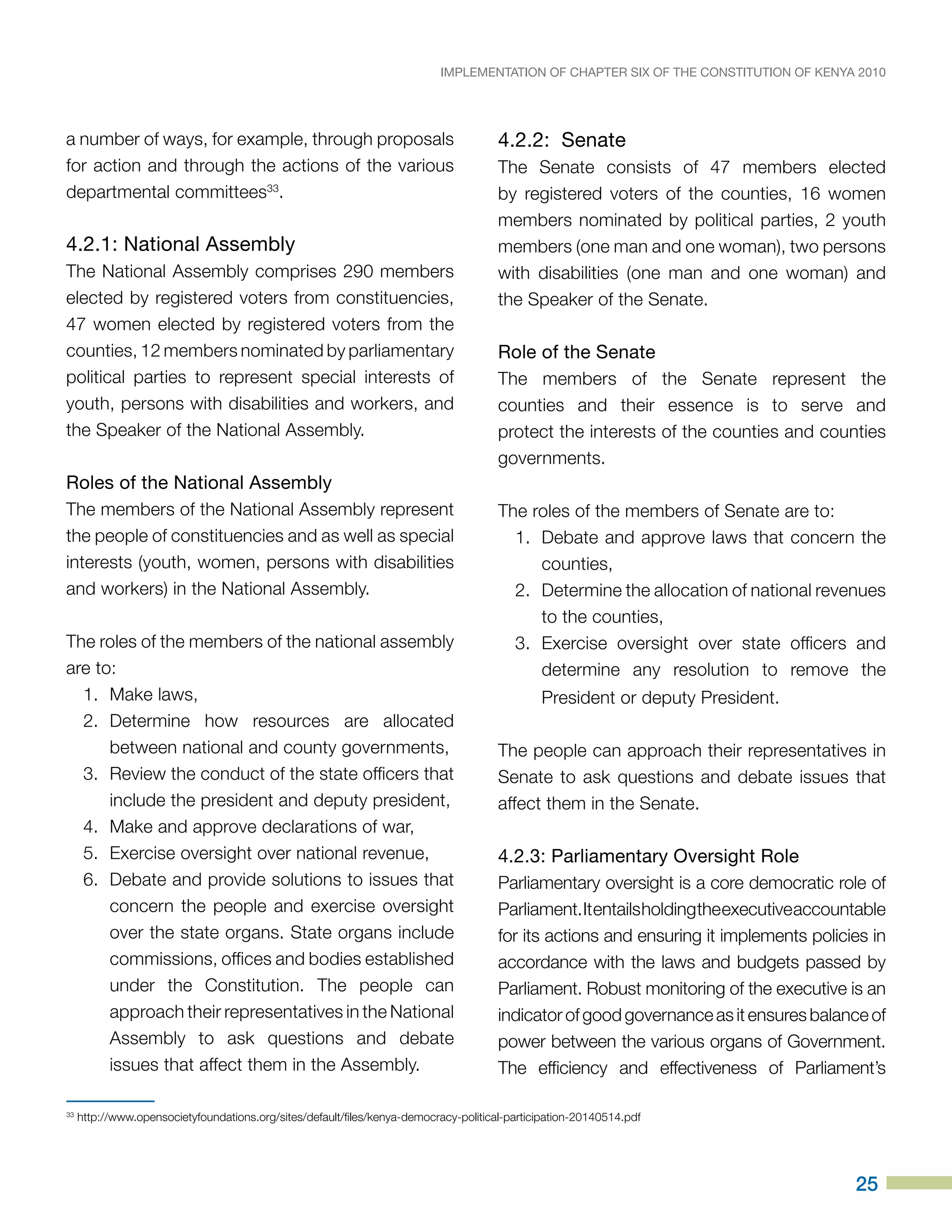 Implementation of Chapter Six of the Constitution of Kenya 2010 | PDF
