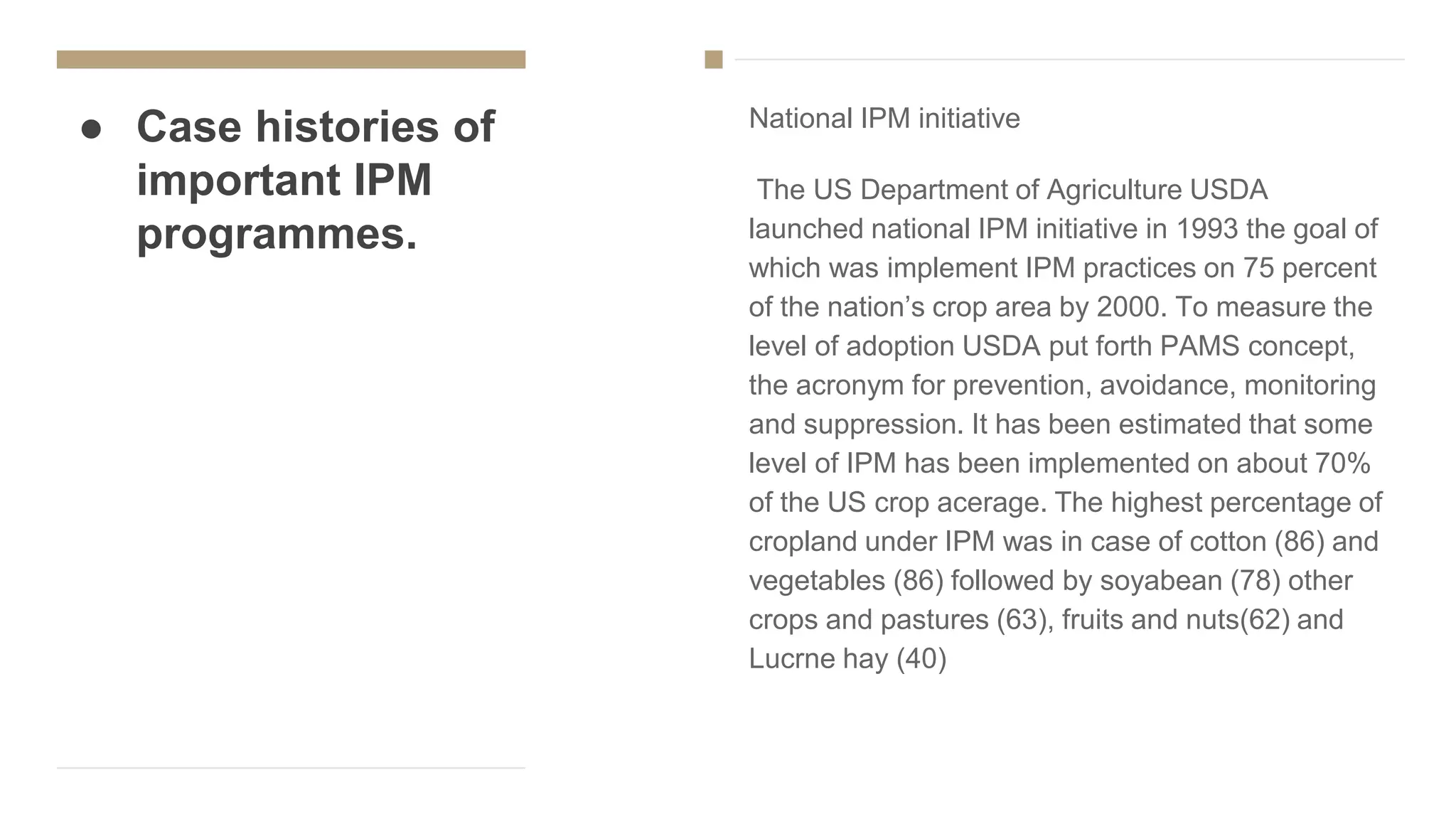 Implementation and impact of IPM. Safety issues in pesticide use ...