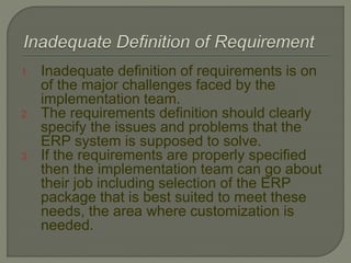 ERP Implementation challenges | PPTX