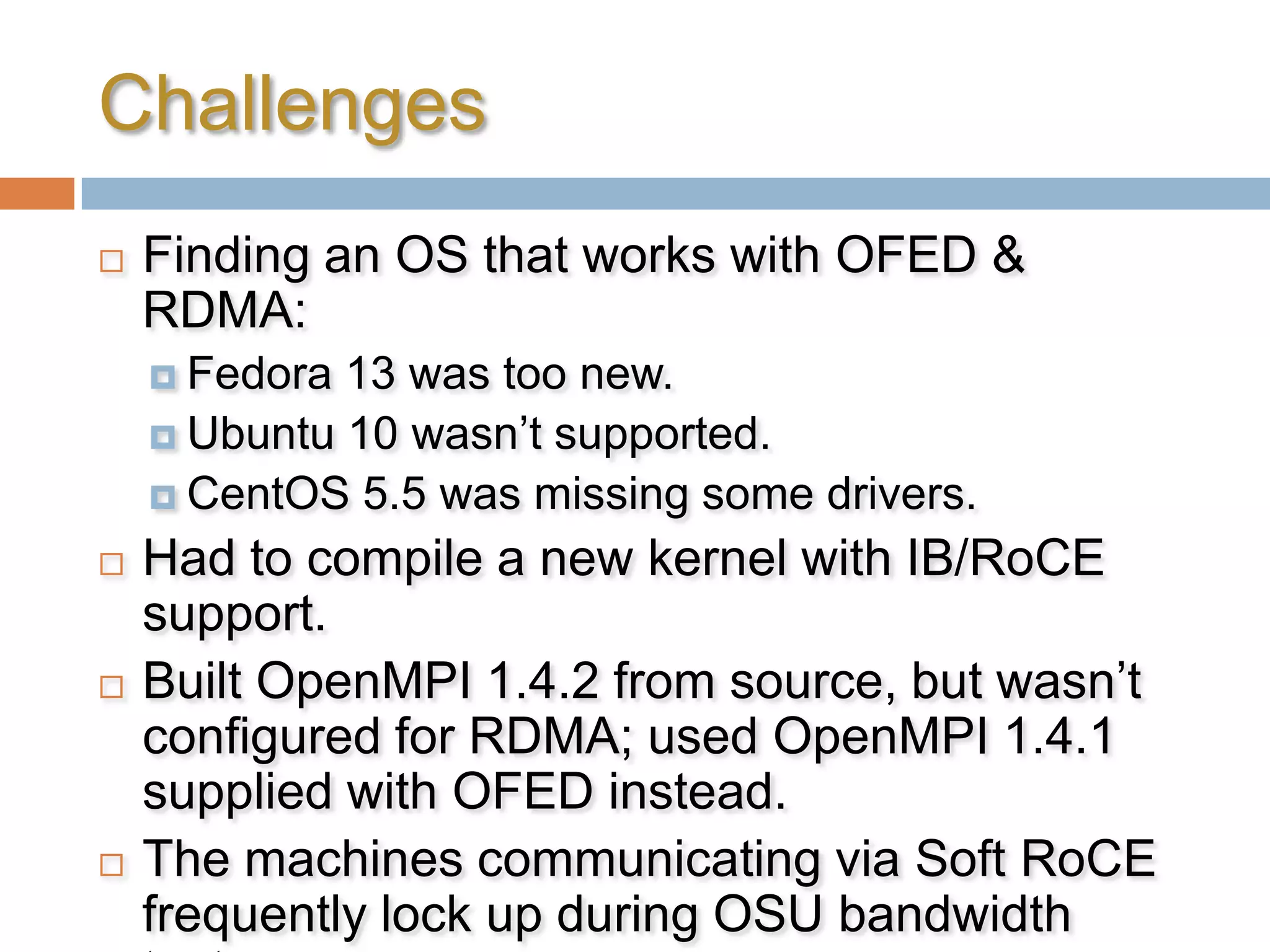 Implementation & Comparison Of Rdma Over Ethernet | PPT