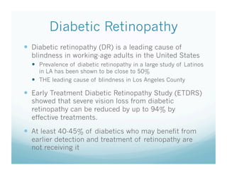 Primary care-based, teleretinal-screening protocol (Los Angeles Safety ...