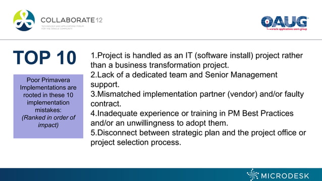 Implementation demystification 10 keys to a successful p6 ...