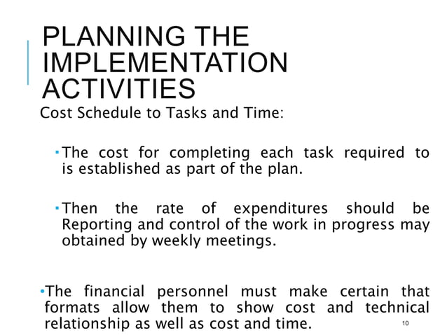 Implementation evaluation and maintenance of the mis | PPTX