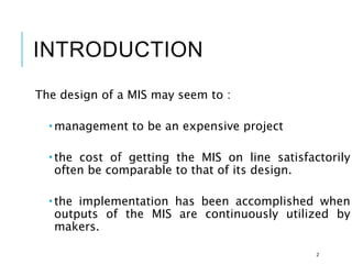 Implementation evaluation and maintenance of the mis | PPTX