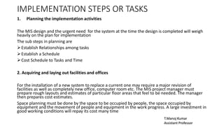 Implementation & Evaluation of MIS | PPTX