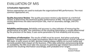 Implementation & Evaluation of MIS | PPTX