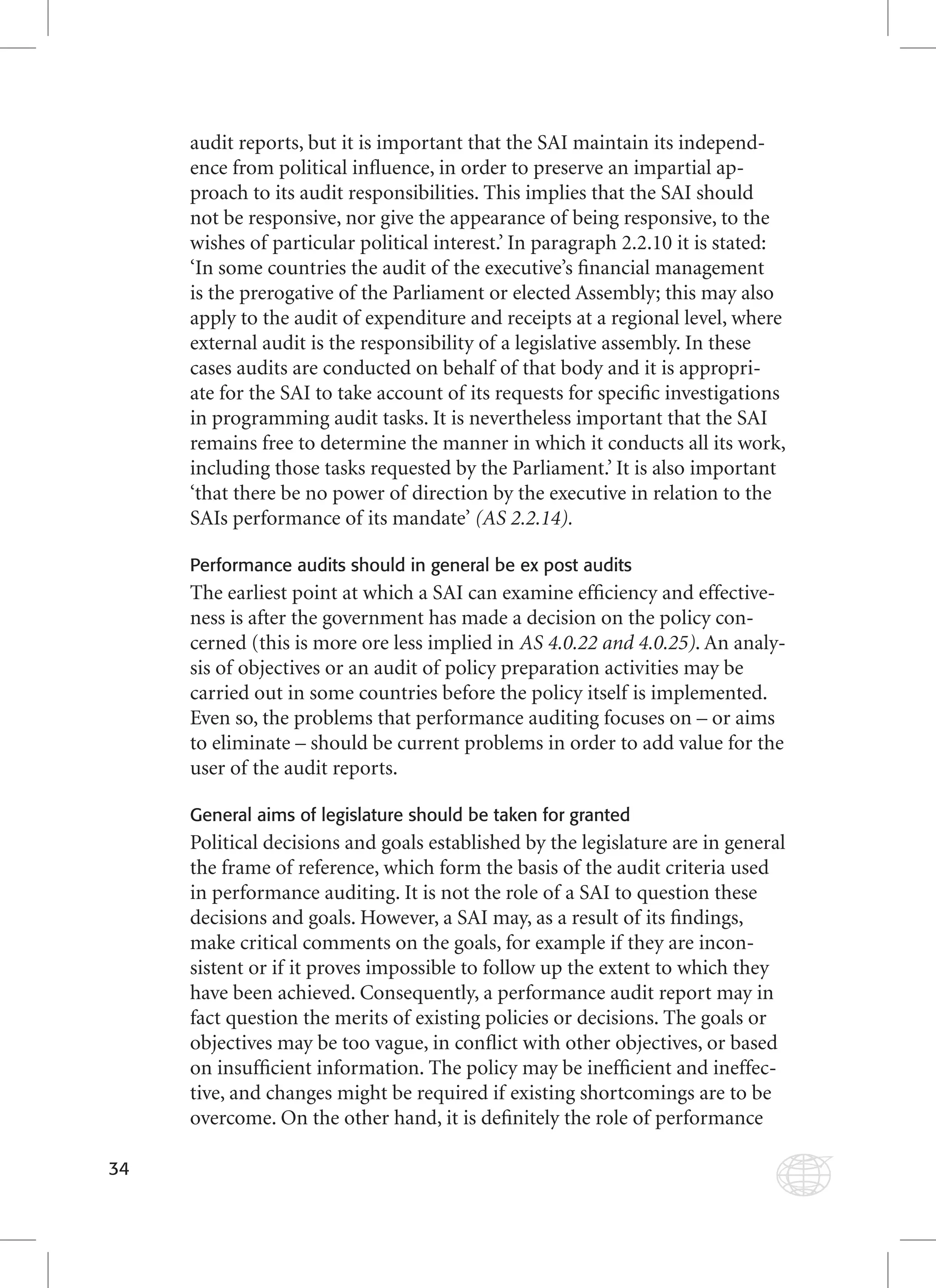 Implementation for performance auditing | PDF