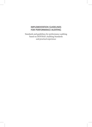 Implementation for performance auditing | PDF