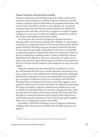 Implementation for performance auditing | PDF