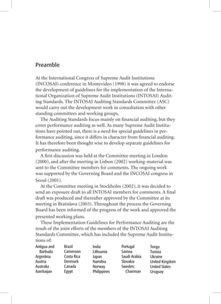 Implementation for performance auditing | PDF