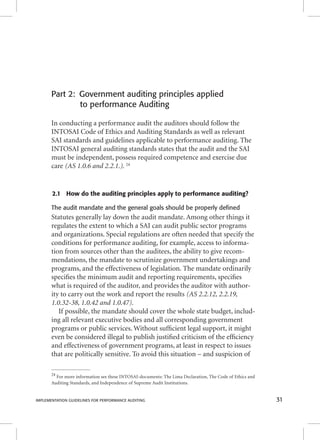 Implementation for performance auditing | PDF