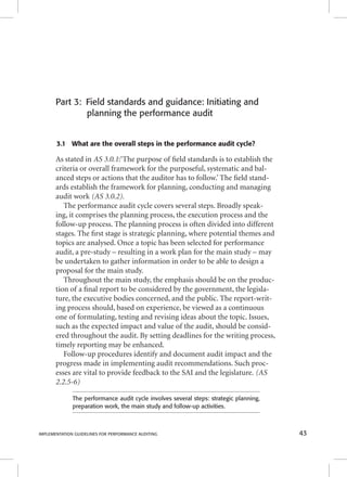 Implementation for performance auditing | PDF