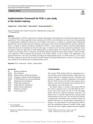 Implementation framework for_plm_a_case_study_in_t | PDF
