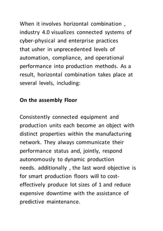 Implementation horizontal and vertical integration in industry 4 | DOCX