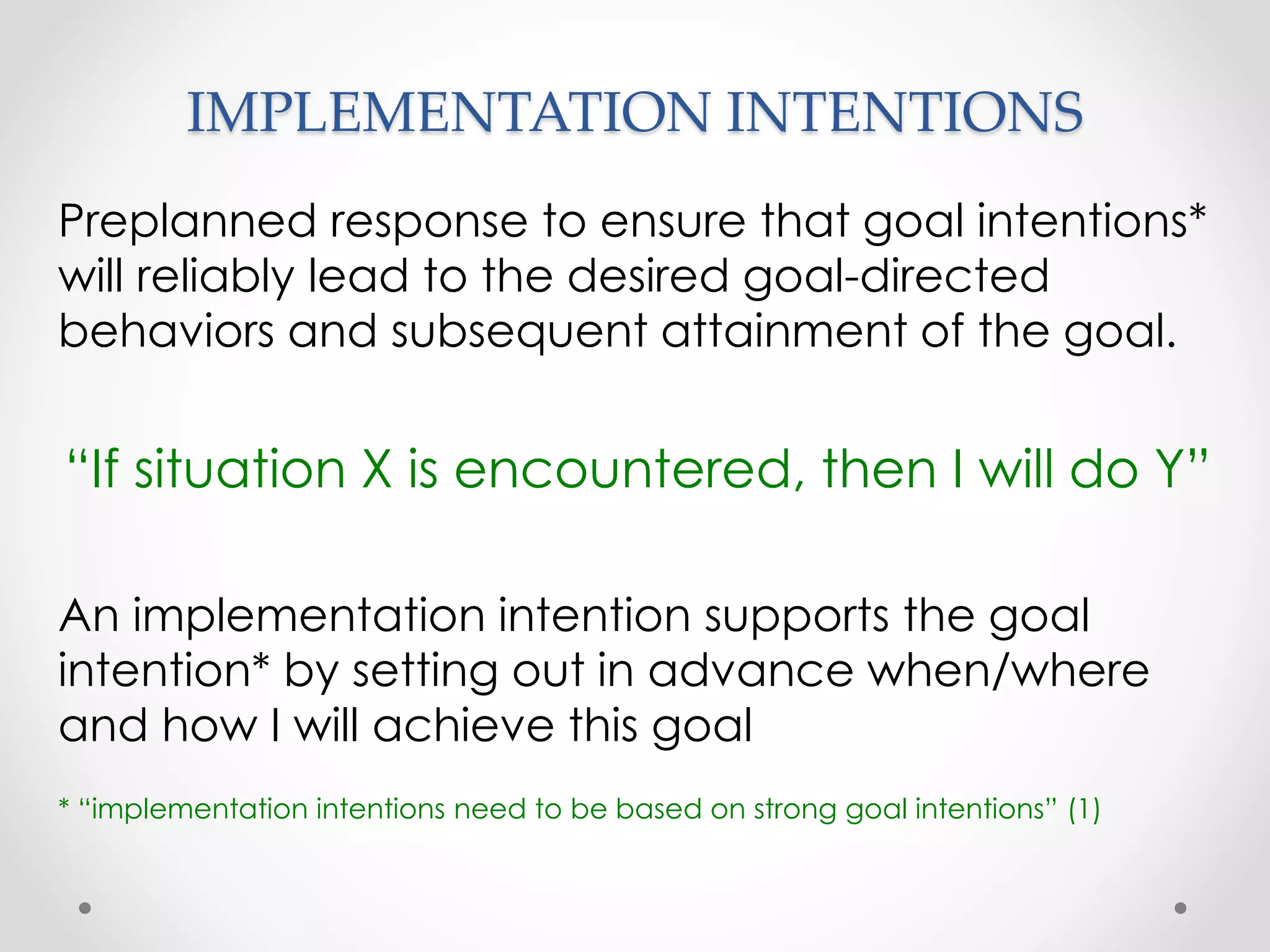 Implementation intentions | PPTX