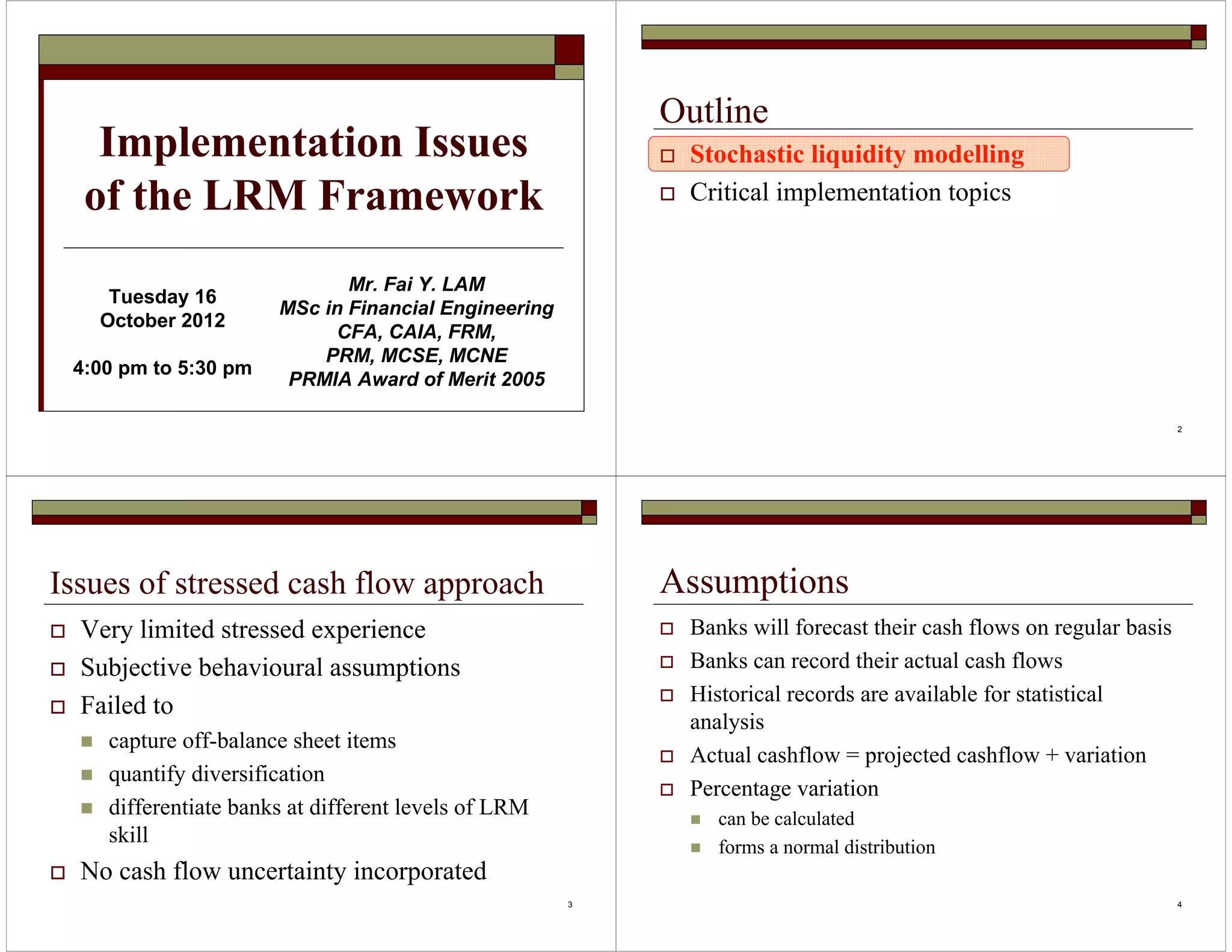 Implementation issues of the lrm framework | PPT