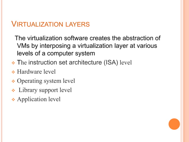 Implementation levels of virtualization | PPTX
