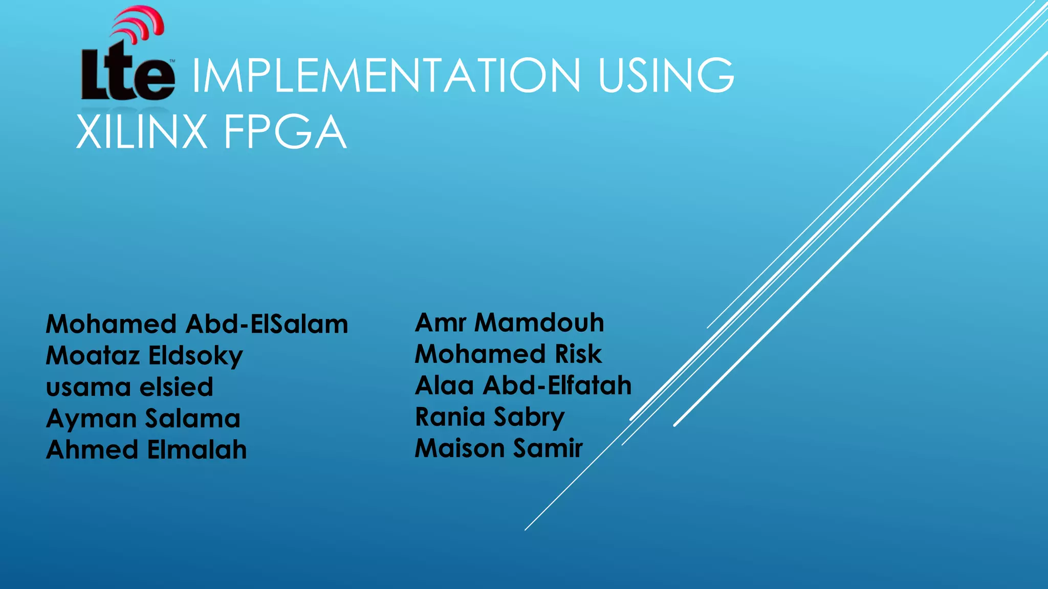 Lte Implementation Using Xilinx Fpga Ppt 