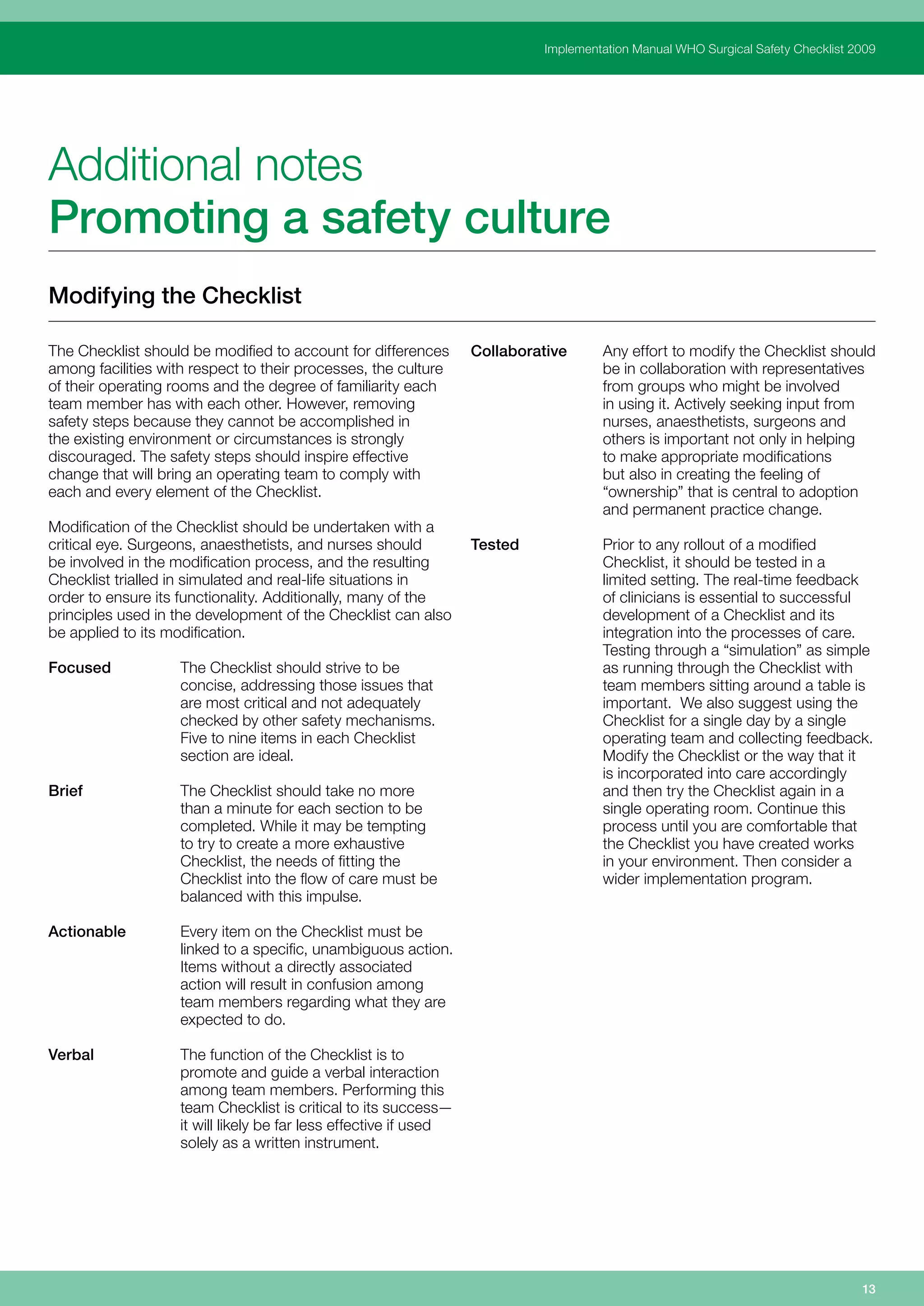 Implementation manual who surgical safety checklist 2009 | PDF