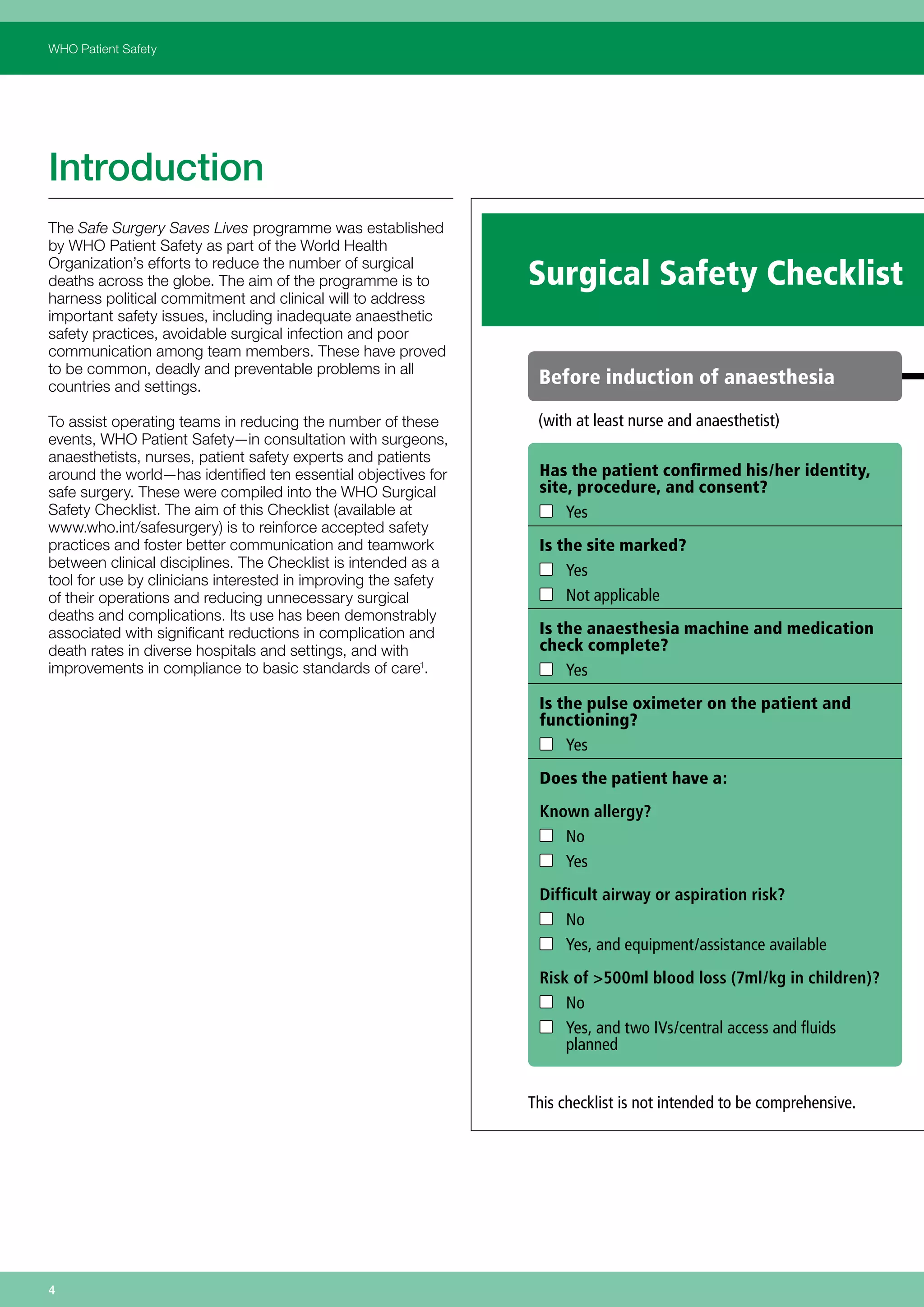 Implementation manual who surgical safety checklist 2009 | PDF