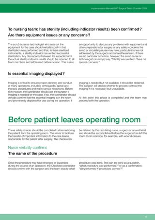 Implementation manual who surgical safety checklist 2009 | PDF