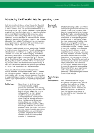 Implementation manual who surgical safety checklist 2009 | PDF