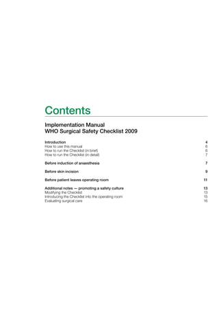 Implementation manual who surgical safety checklist 2009 | PDF