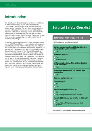 Implementation manual who surgical safety checklist 2009 | PDF