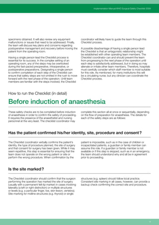 Implementation manual who surgical safety checklist 2009 | PDF