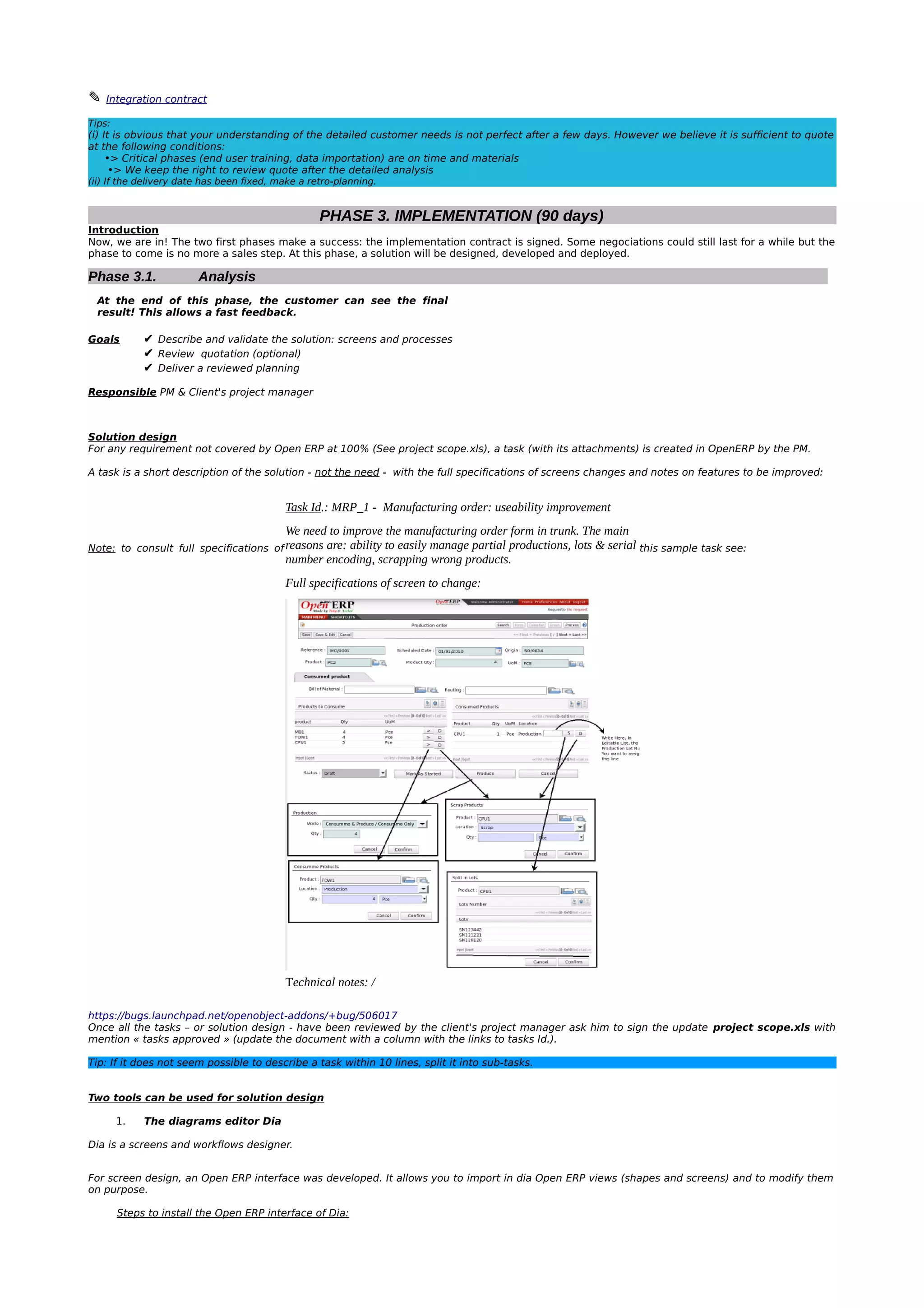 OpenERP Implementation Memento | PDF