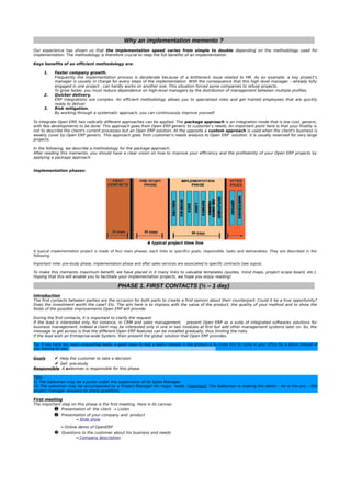 OpenERP Implementation Memento | PDF