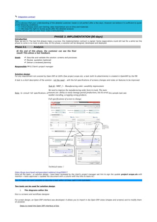 OpenERP Implementation Memento | PDF