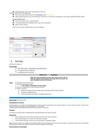 OpenERP Implementation Memento | PDF