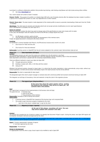 OpenERP Implementation Memento | PDF