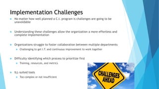 Implementation methods of continuous improvement | PDF