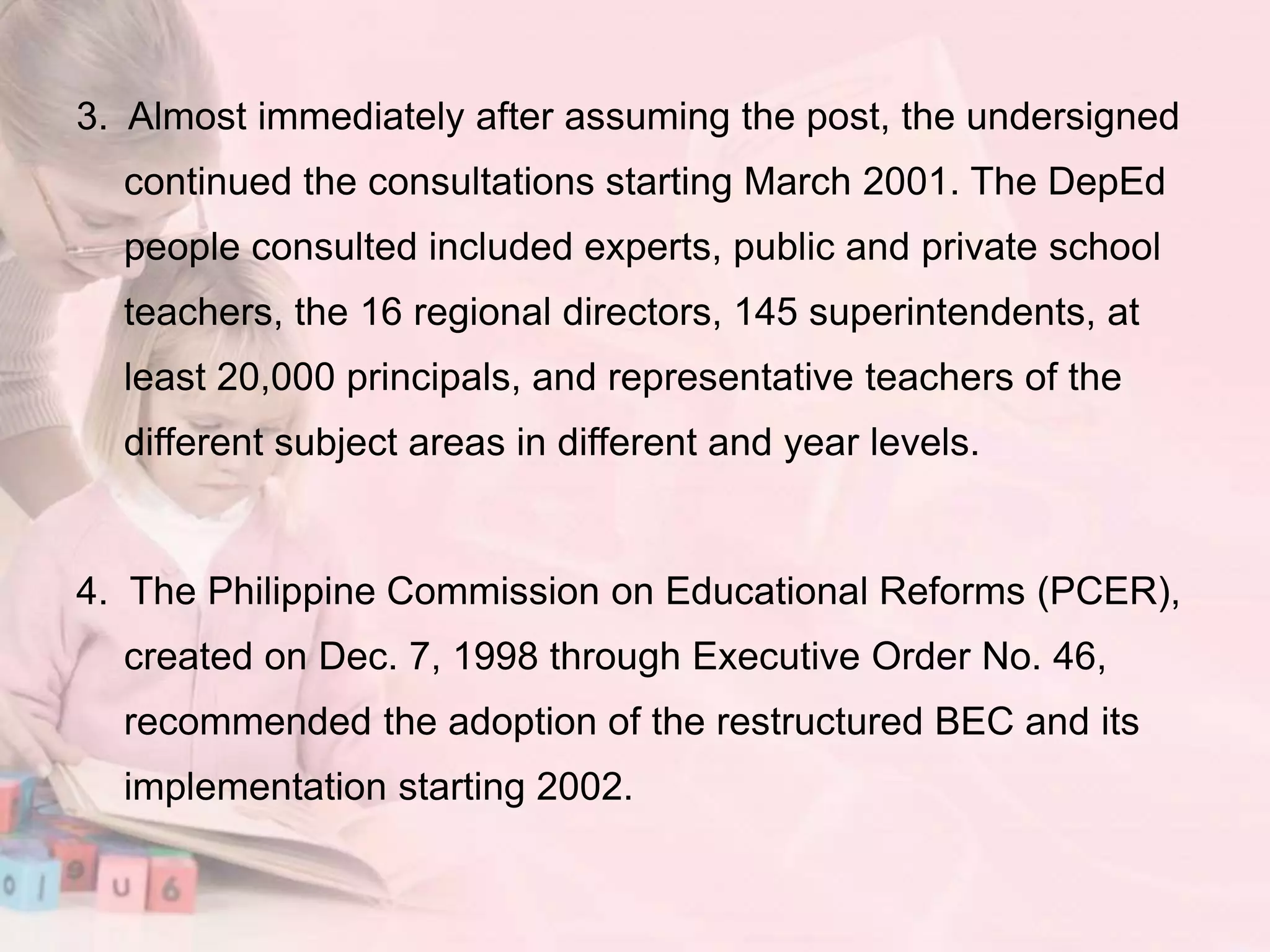 Implementation of 2002 bec | PPTX