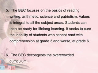 Implementation of 2002 bec | PPTX