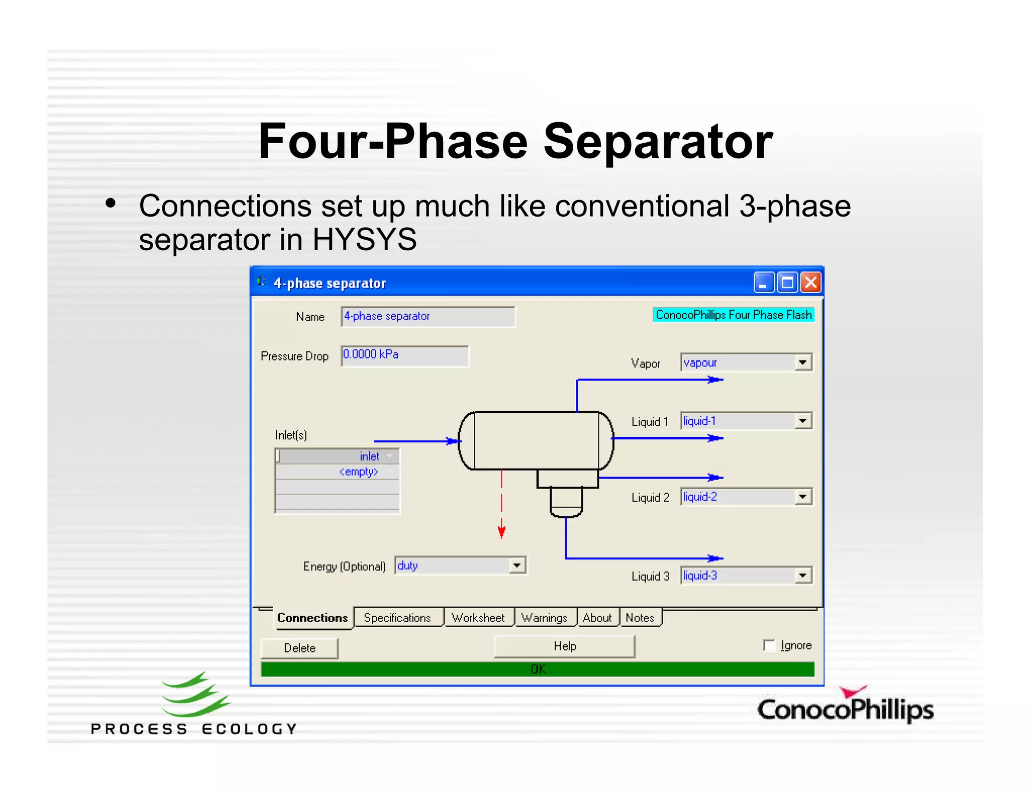 Implementation of a 4 phase flash in HYSYS | PDF