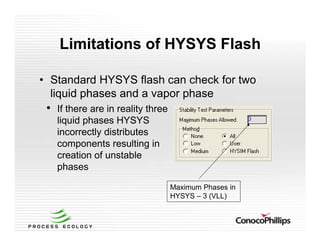 Implementation of a 4 phase flash in HYSYS | PPT