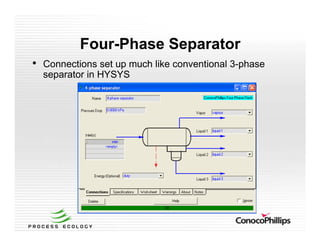 Implementation of a 4 phase flash in HYSYS | PPT