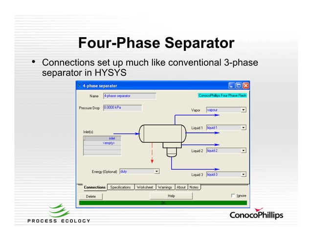 Implementation of a 4 phase flash in HYSYS | PPT