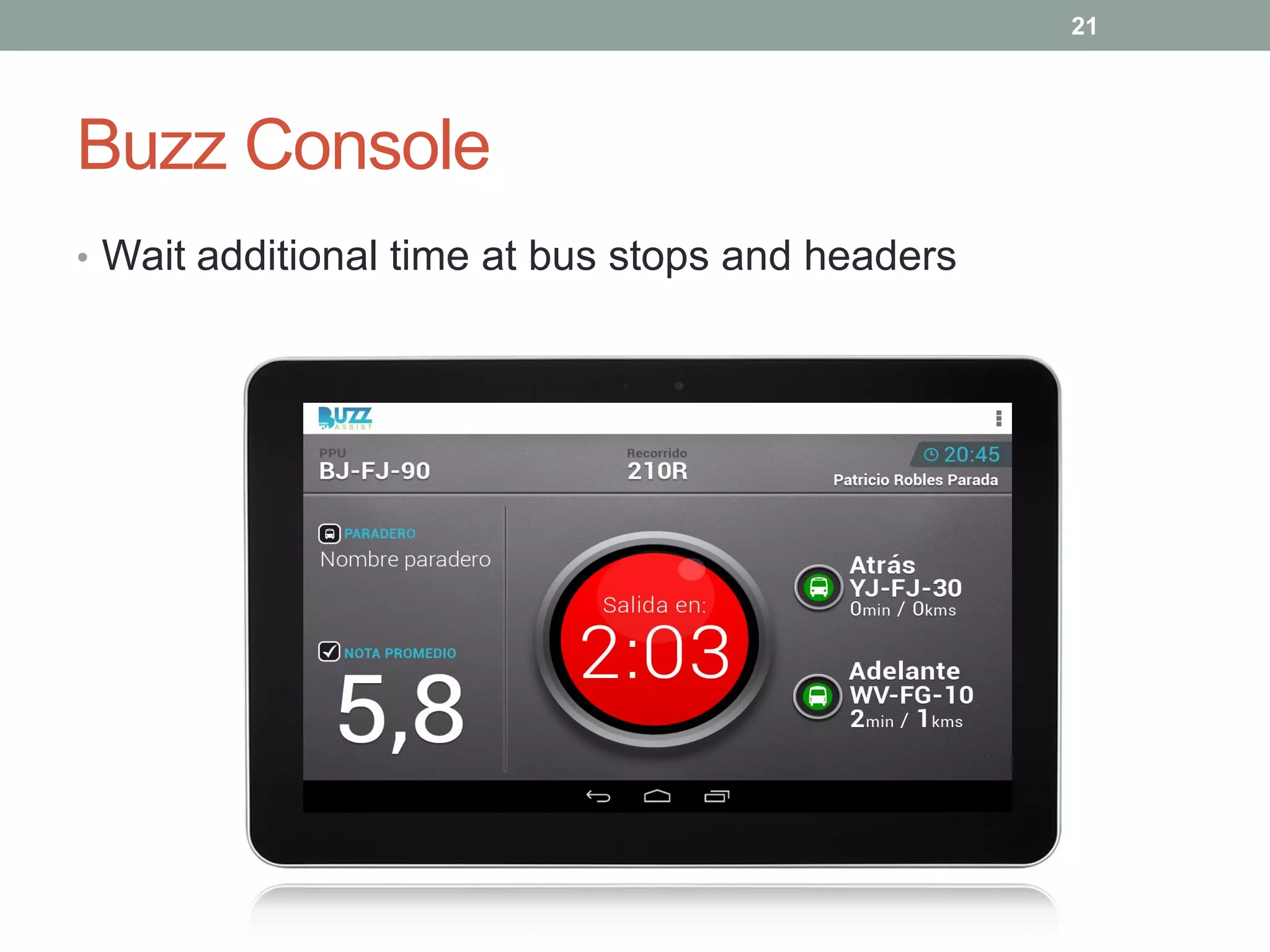 Implementation of a headway control system for buses in santiago | PPT