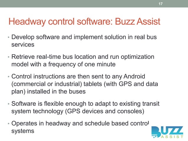 Implementation of a headway control system for buses in santiago | PPT