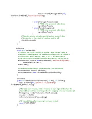 Implementation of a state machine for a longrunning background task in android service | PDF
