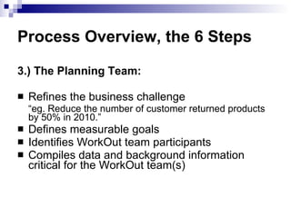 Implementing a Work Out Program Using The General Electric Approach | PPT