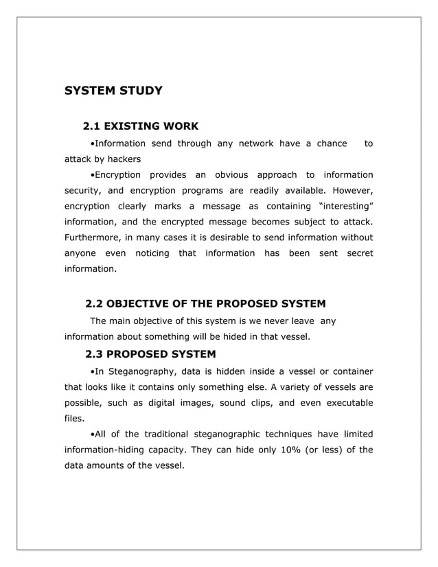 Implementation of bpcs steganography (synopsis) | DOC | Internet | Computing