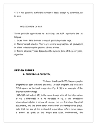 Implementation of bpcs steganography (synopsis) | DOC | Internet | Computing