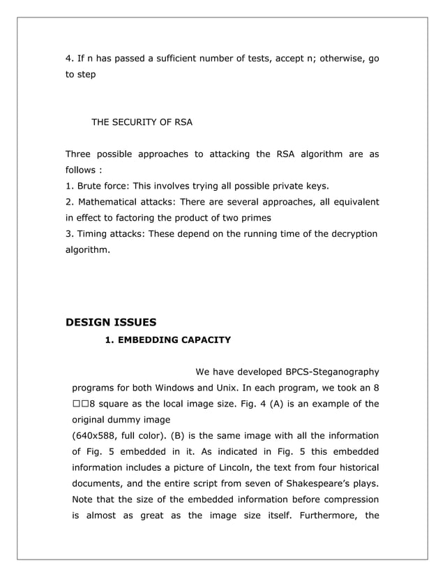 Implementation of bpcs steganography (synopsis) | DOC | Internet | Computing